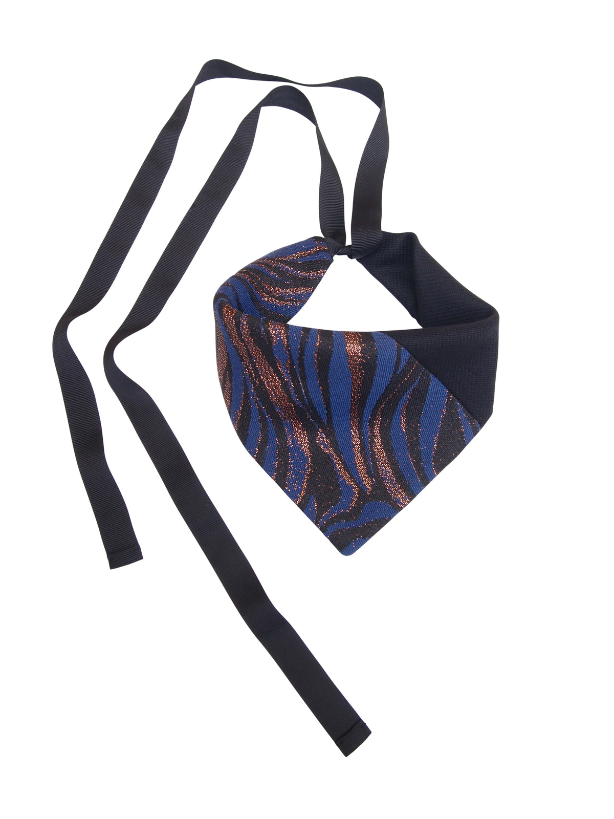 Halstuch Damen Jacquard in oliv, kupfer, schwarz - CAPITANA